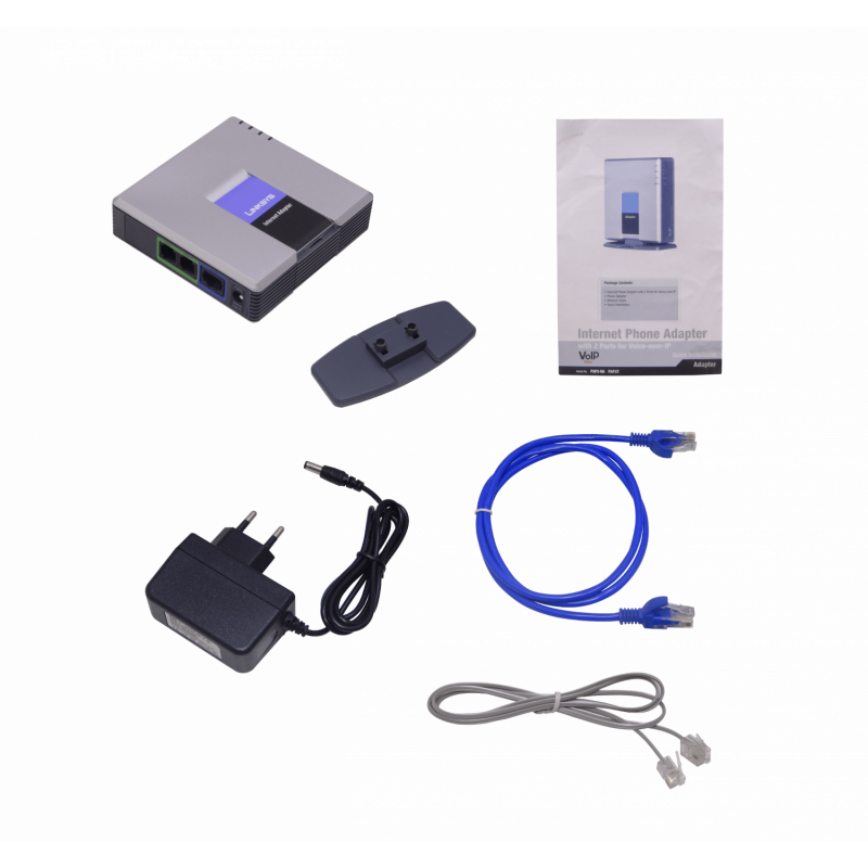 PAP2T-NA 1-LAN-RJ45 2-FXS-RJ11 SIP ATA Basico inc5V/2A Plug-5,5x2,1mm