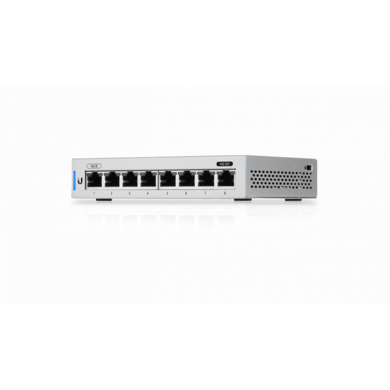 US8 UBIQUITI 8-1000 1-PoE Switch req-Server no-Rack inc-48V