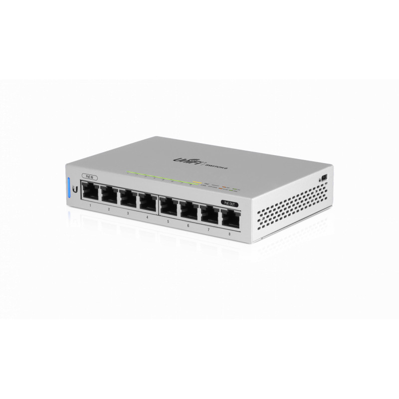 US8 UBIQUITI 8-1000 1-PoE Switch req-Server no-Rack inc-48V