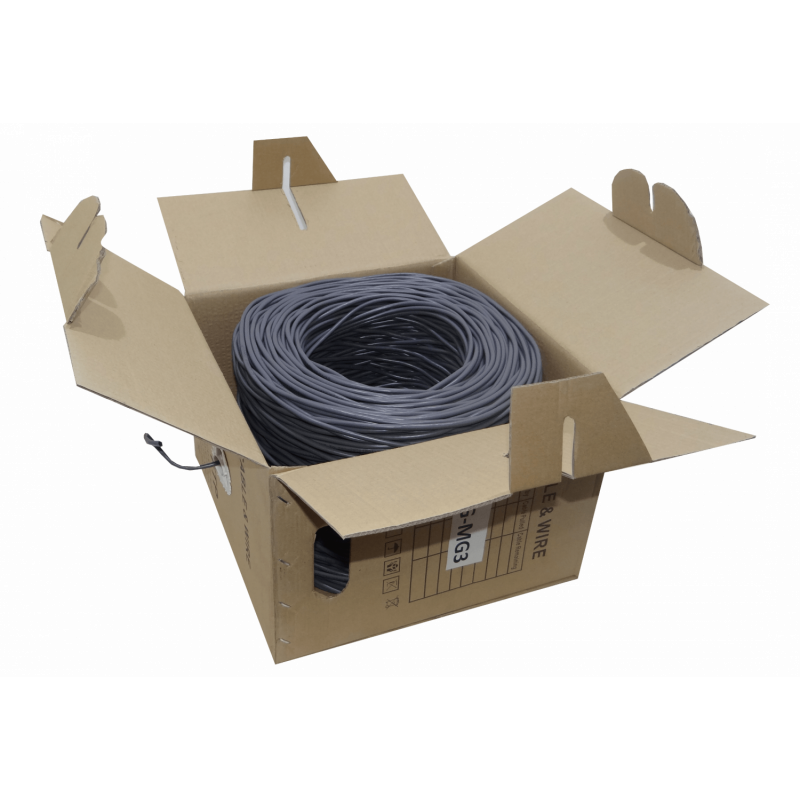 CBG-MG3 UTP Multifilar CCA Gris Caja Aleacion 305mts Cable