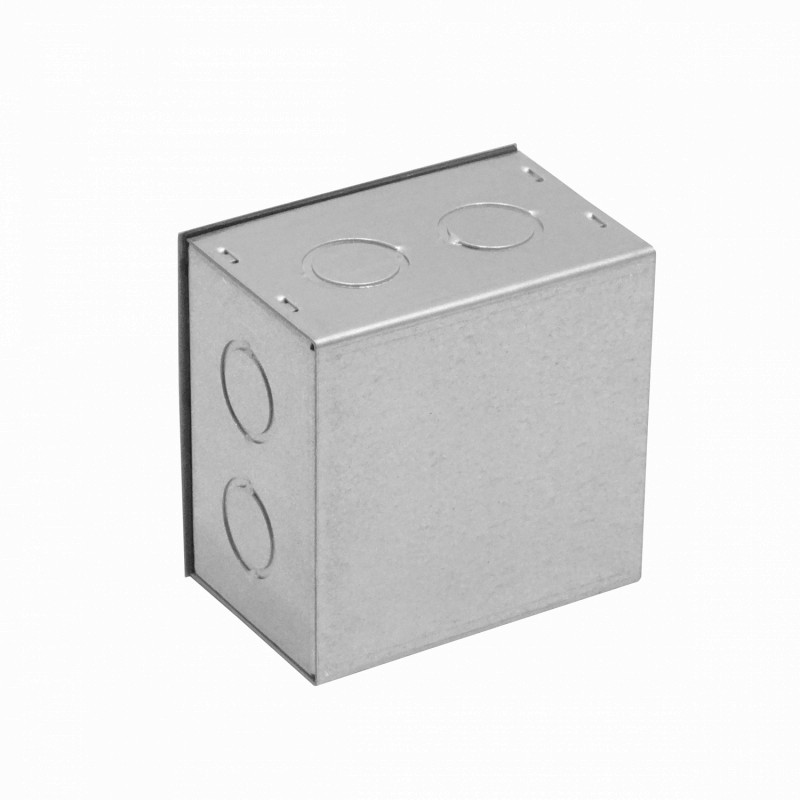 FPCWM-3 -Caja 100x100x65mm c/Tapa-102x102mm Zincada Metalica