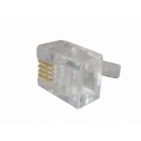 4RJ-B Bolsa 100-unidades 6P4C RJ11/RJ14 Macho Conector Crimpeable