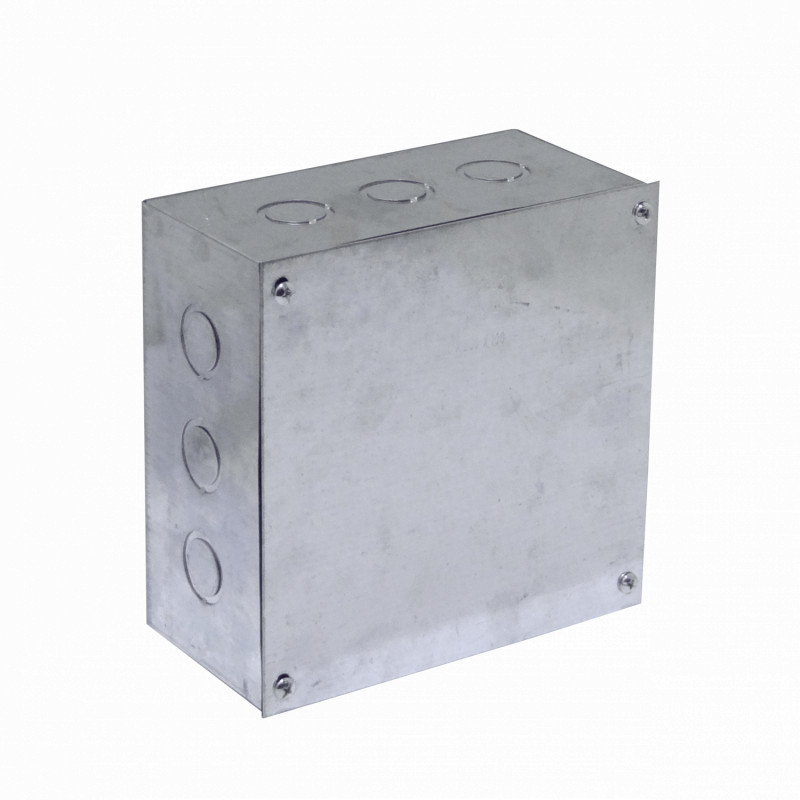 FPCWM-5 Caja 200x200x100mm c/Tapa-205x205mm Zincada Metalica