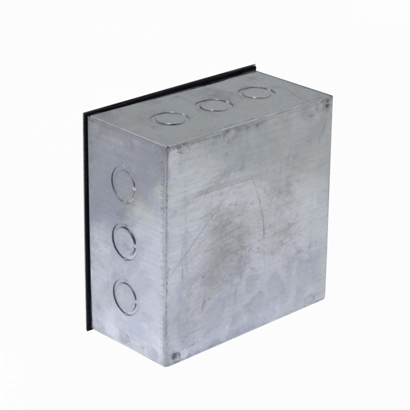 FPCWM-5 Caja 200x200x100mm c/Tapa-205x205mm Zincada Metalica