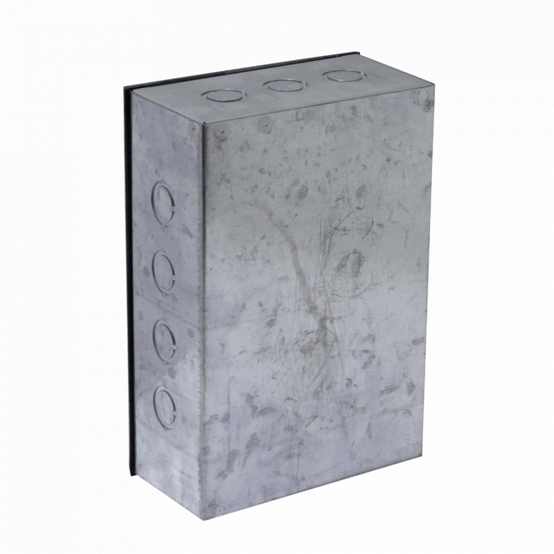 FPCWM-6 Caja 300x200x100mm c/Tapa-305x205mm Zincada Metalica