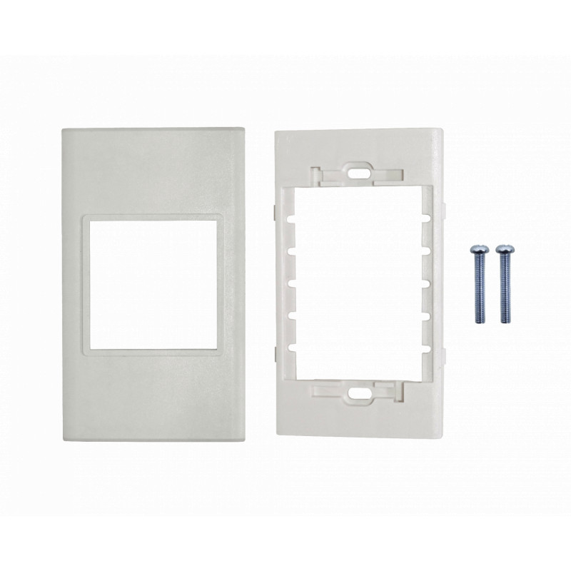 FQ2 2-Espacios Placa Mural 120x70mm Blanca Faceplate Multimedia LY-116