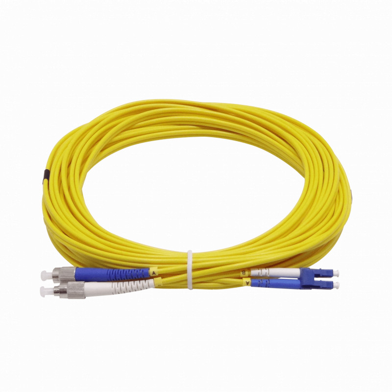 JFSLF10 LSZH 10mt LC-FC MonoModo SM Duplex Jumper Cable Fibra 9/125um