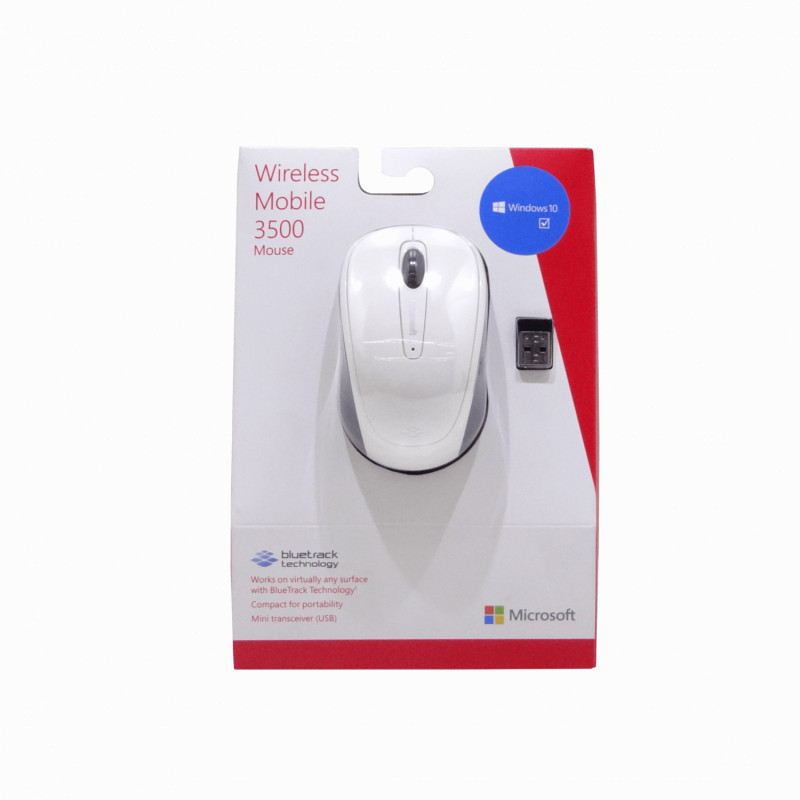 3500W MICROSOFT Mouse Blanco USB Inalambrico 2,4GHz inc/1-AA