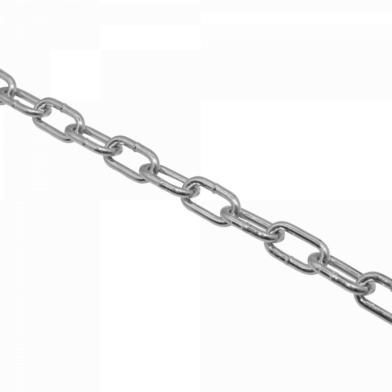 CADE-5 Cadena 5mm por metro Eslabon-37,5x18mm Cromada