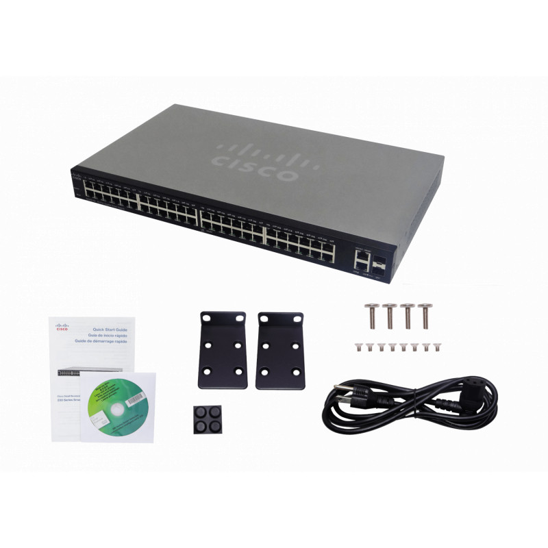 SG200-50 CISCO 48-1000 2-SFP Switch Smart Rack SLM2048T-NA