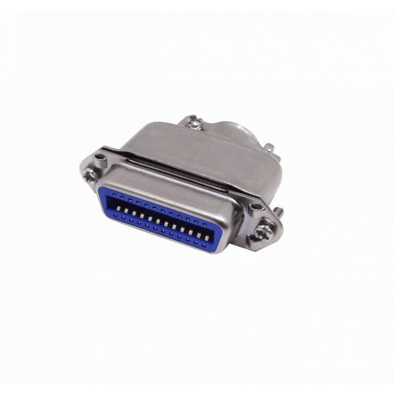 CEN24-H Conector 24-pin Hembra soldable CEN24 c/Tapa-Metalica