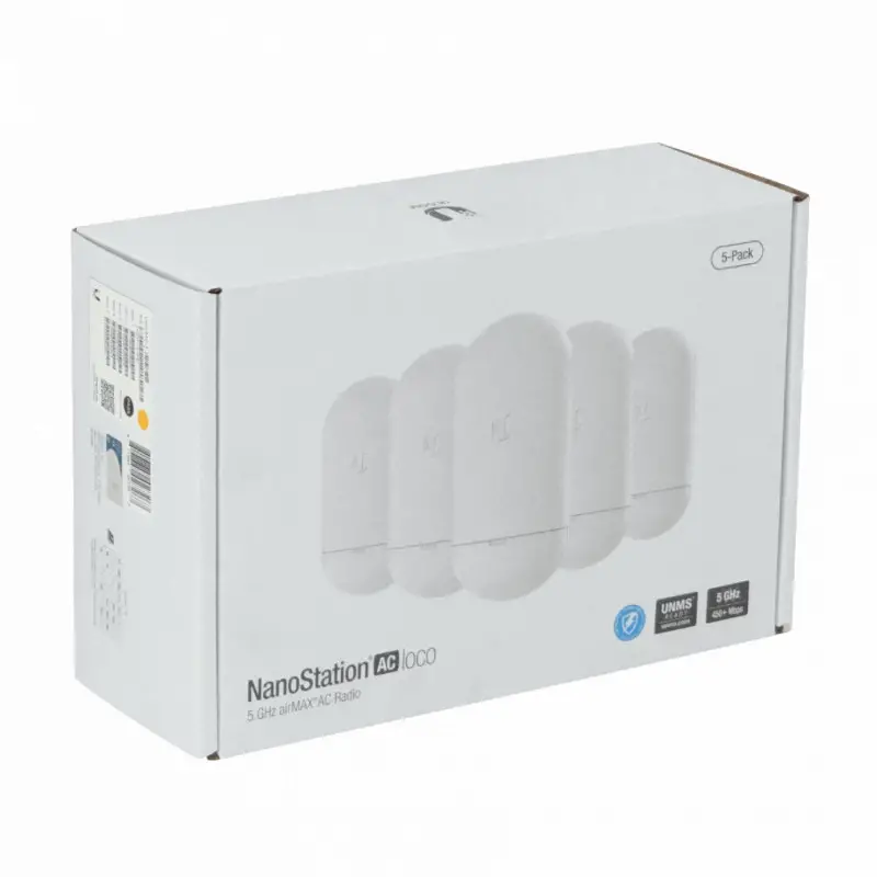 LOCO5AC-5 UBIQUITI 5-unid 5GHz 13dBi 1-1000-RJ45 NS-5ACL | COMPRATECNO