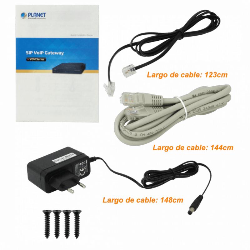 VGW-420FS PLANET Router VoIP 4-FXS-RJ11-H 1-100 1-WAN genera 4linea telef analog