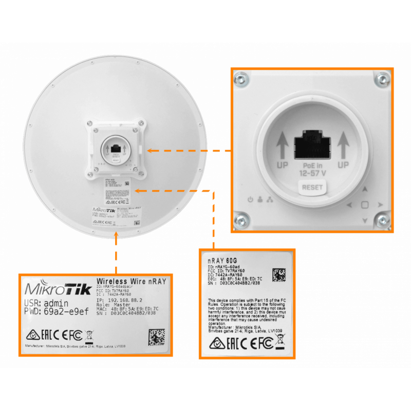 WIRELESS-WIRE-NRAY 2-unid Puente-1500m 261mm 60GHz | COMPRATECNO