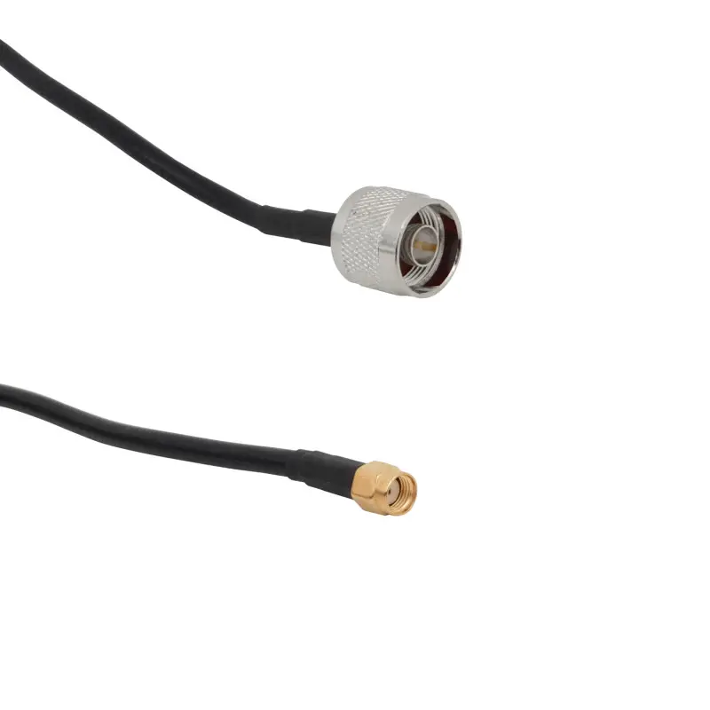 RM2NM-60 60cm RPSMA-Macho N-Macho LMR195 Cable Coaxial Negro