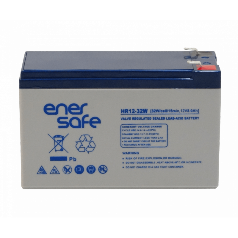 BTA12-7 ENERSAFE Bateria 8AH Acido-Plomo 12V Sellada VRLA HR12-32W 7AH