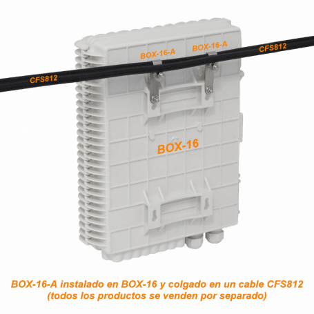 BOX-16-A Piezas para colgar BOX-16/BOX-16N en Mensajero o Cable de Acero