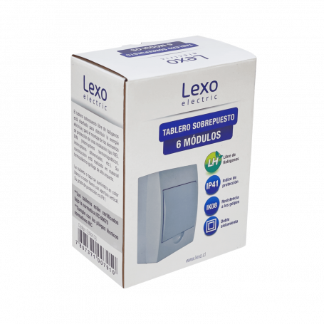 CADINL-06S LEXO Tablero Sobreponer LSZH 6 Modulos Riel Din IP41 IK08 ...