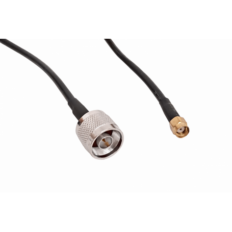 RM2NM-10 10mt RPSMA-Macho N-Macho LMR195 Cable Coaxial Negro