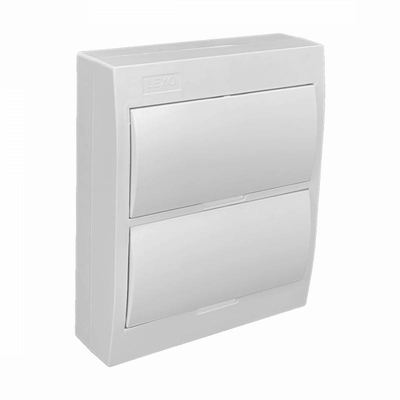 Tablero sobrepuesto IP41, LH, tapa color blanco, 24 polos