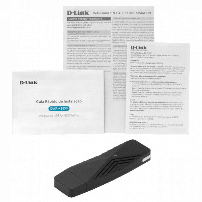 DWA-X1850 D-LINK WiFi6 AX1800 1200+574mbps 5GHz+2,4GHz USB3.0/3.2 ...