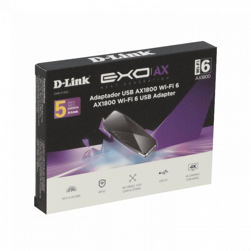 DWA-X1850 D-LINK WiFi6 AX1800 1200+574mbps 5GHz+2,4GHz USB3.0/3.2 ...