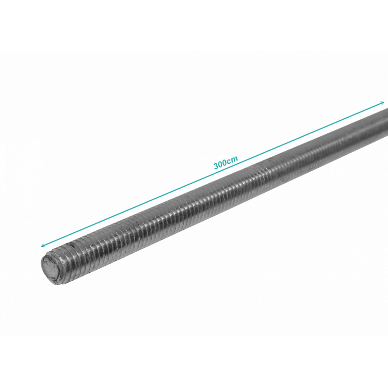 ZP38 3/8pulgadas x3mt Hilo Sinfin Zinc 300cm Esparrago 9,53mm Barra Hilada