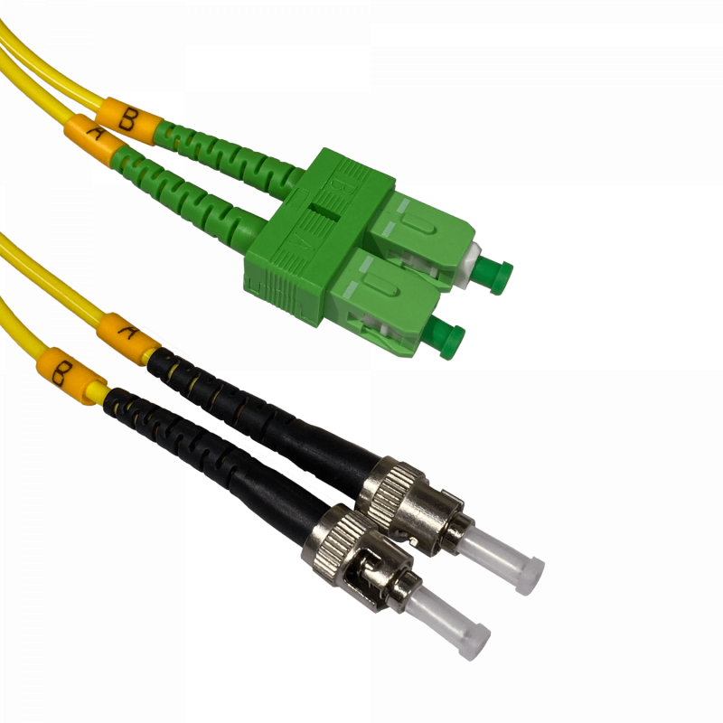 JFSAT1 1mt SC/APC-ST/UPC MonoModo SM Duplex Jumper Cable Fibra 9/125um 3mm