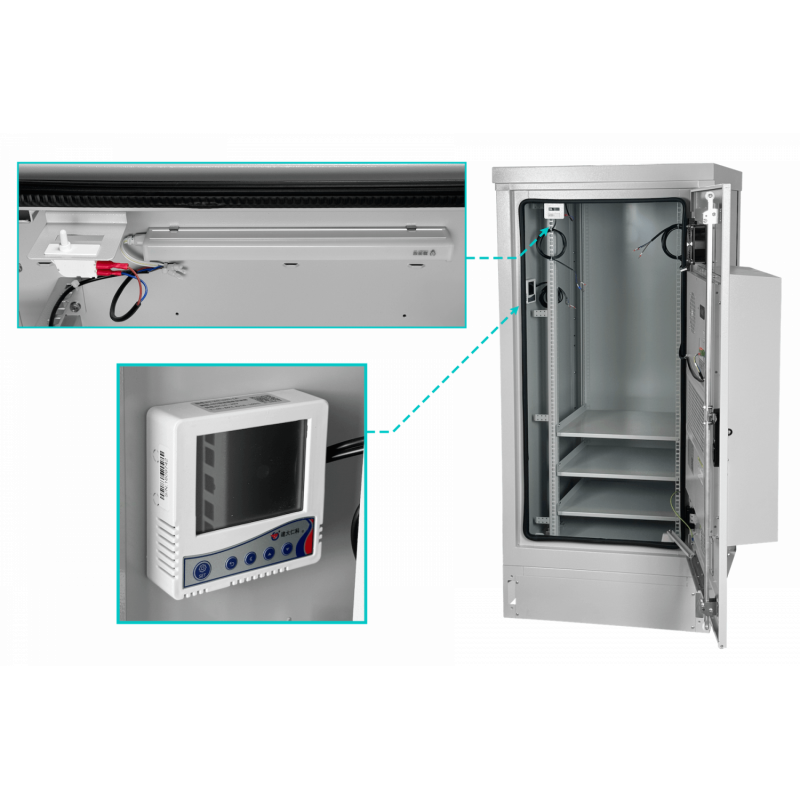 RK32-6AE Rack Exterior 32U Aire30KWh 1660x750mm IP55 Bandeja c/Llave ...