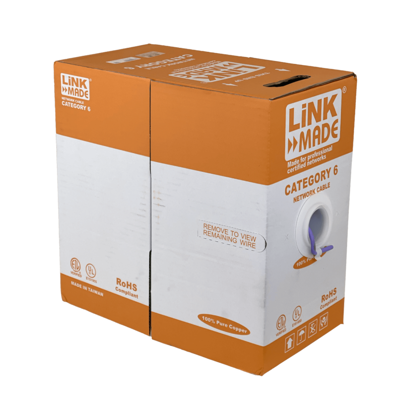 CBLL-UL LINKMADE LSZH Violeta CAT6 UTP 305mt Unifilar Cobre Caja Cable