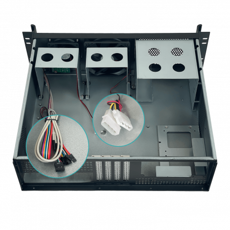 RAG-3U 3U Case Rack ATX/MATX C/2-Vent Req/Fuente-ATX