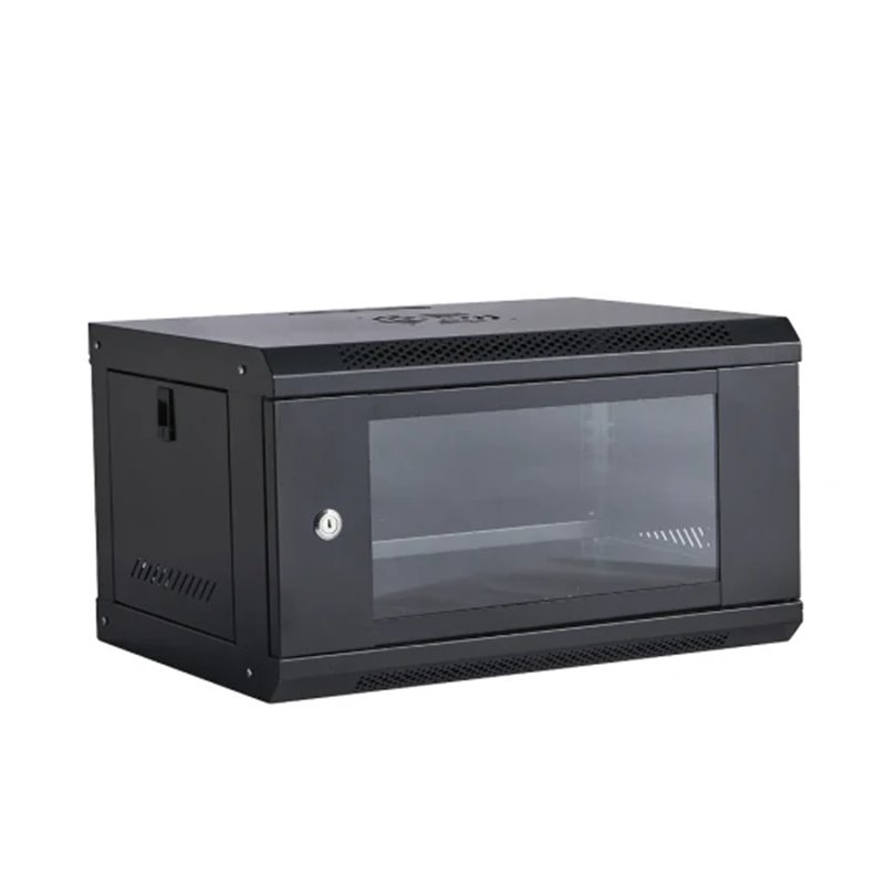 RACK-4U-45 RACK 4U 45cm Fondo Rack Pared Mural Negro