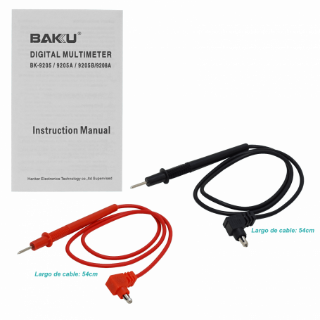 MULTI-1 BAKU Multitester Digital inc-Bateria9V 1000VDC 750VAC 10A BK-9205B