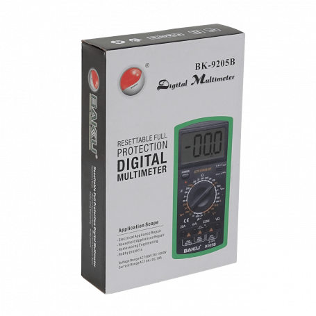 MULTI-1 BAKU Multitester Digital inc-Bateria9V 1000VDC 750VAC 10A BK-9205B