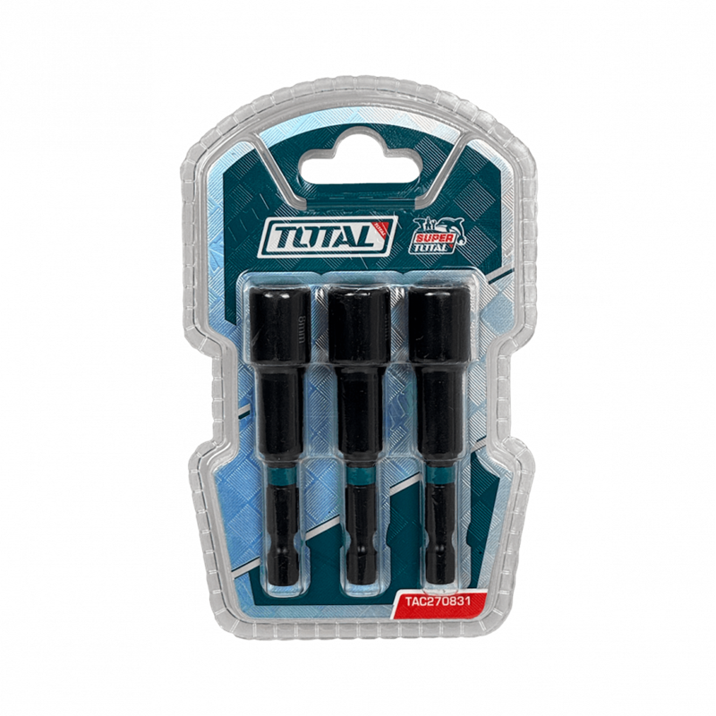 SET-PH TOTAL Set 3 Puntas Hexagonales 8mm 1/4 Largo-65mm TAC270831