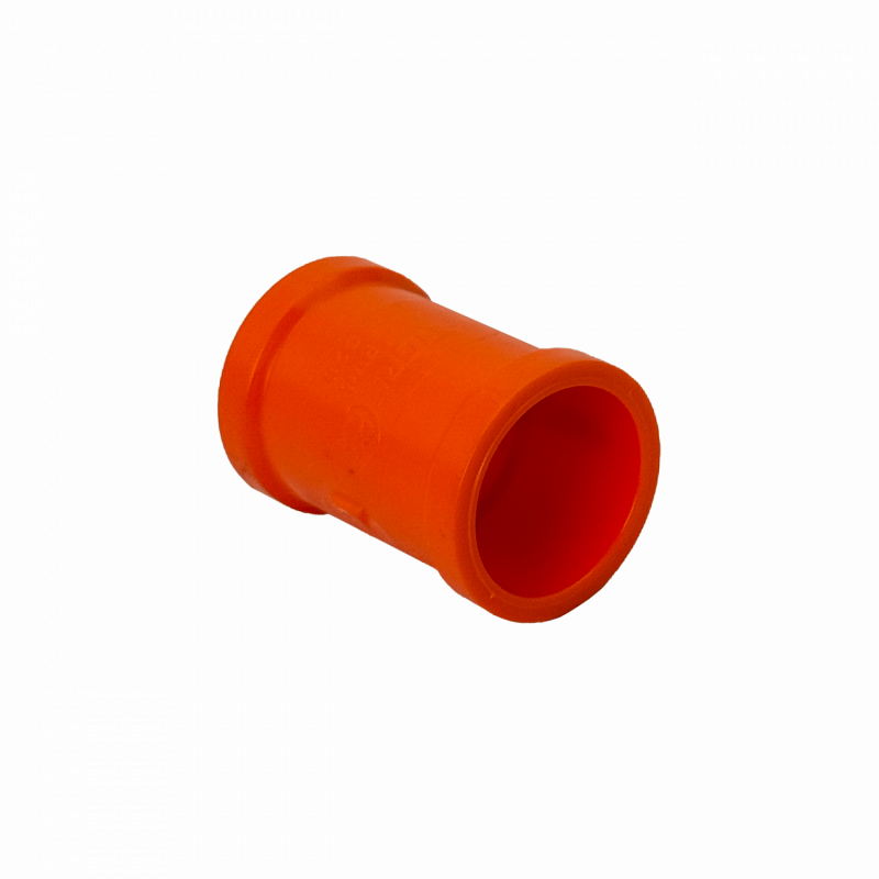 PVC20N-CP 20mm Copla PVC para Tubo Naranjo Certificacion SEC