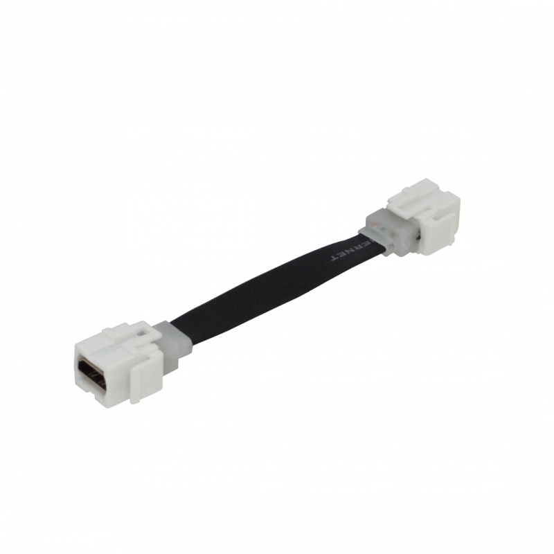 KHFL HDMI 15cm-Cable-Plano Hembra-Hembra Keystone Blanco