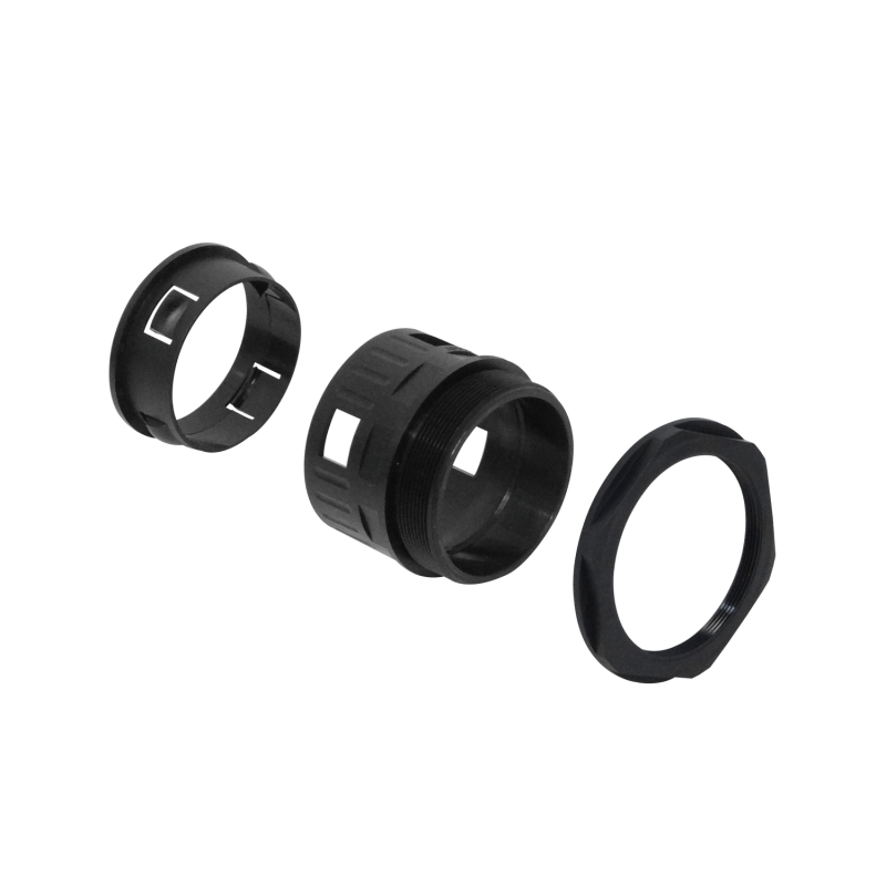 FLEP55-SA 55mm Salida Caja Prensa Estopa p/Conduit Flexible Plastico Negro