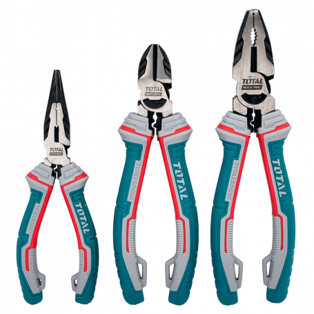 SET-ALI TOTAL Set de Alicates Industrial 3-Piezas 6-7-8-pulgadas THT2K0301S