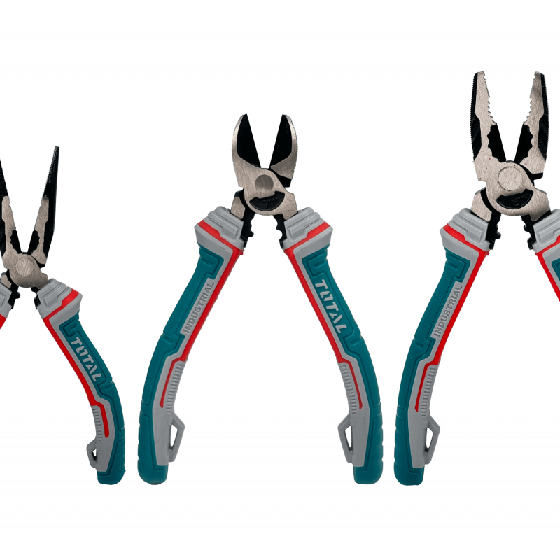 SET-ALI TOTAL Set de Alicates Industrial 3-Piezas 6-7-8-pulgadas THT2K0301S