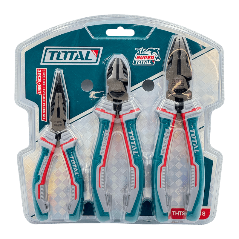 SET-ALI TOTAL Set de Alicates Industrial 3-Piezas 6-7-8-pulgadas THT2K0301S