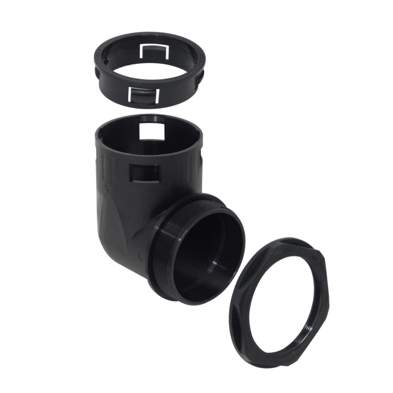 FLEP55-SC 55mm Codo Salida Caja Prensa Estopa p/Conduit Flexible ...