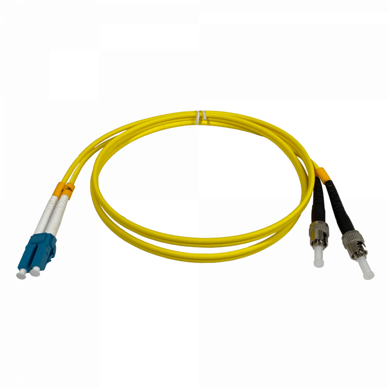 JFSLT1 1mt LC/UPC-ST/UPC MonoModo SM Duplex Jumper Cable Fibra 9/125um 3mm