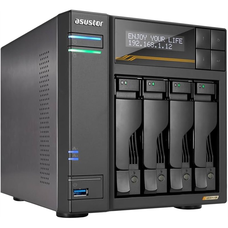 ASUSTOR Lockerstor 4 Gen3 AS6804T | NAS AMD Ryzen | CompraTecno