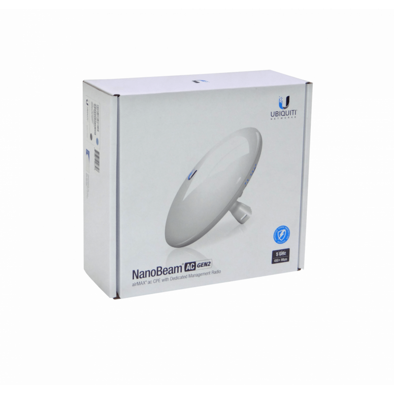 NBE-5AC-GEN2 UBIQUITI Admin 5,1-5,9GHz-AC 19dBi 1-1000 25dBm NanoBeam