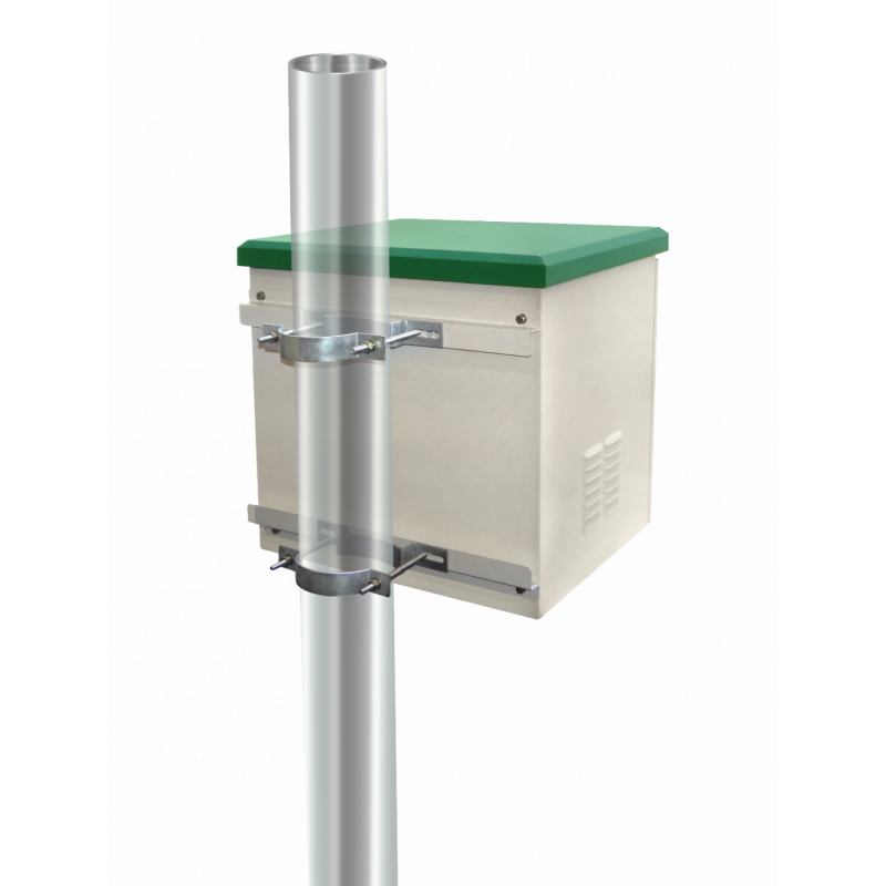 RK10-6LE 10U 614x600mm Rack ExteriorMuroPoste IP65 Bandeja 2-Vents PDU